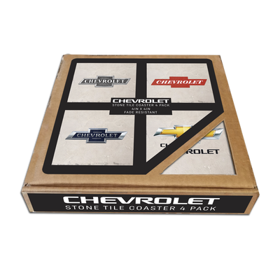 Chevy Logo Stone Tile Coaster Set (4 Pack)