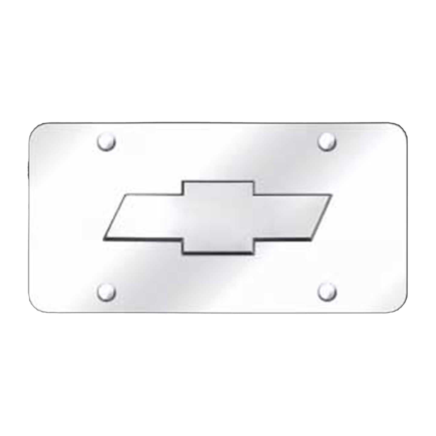 Chevrolet (New) License Plate - Chrome on Mirrored – GM Company Store